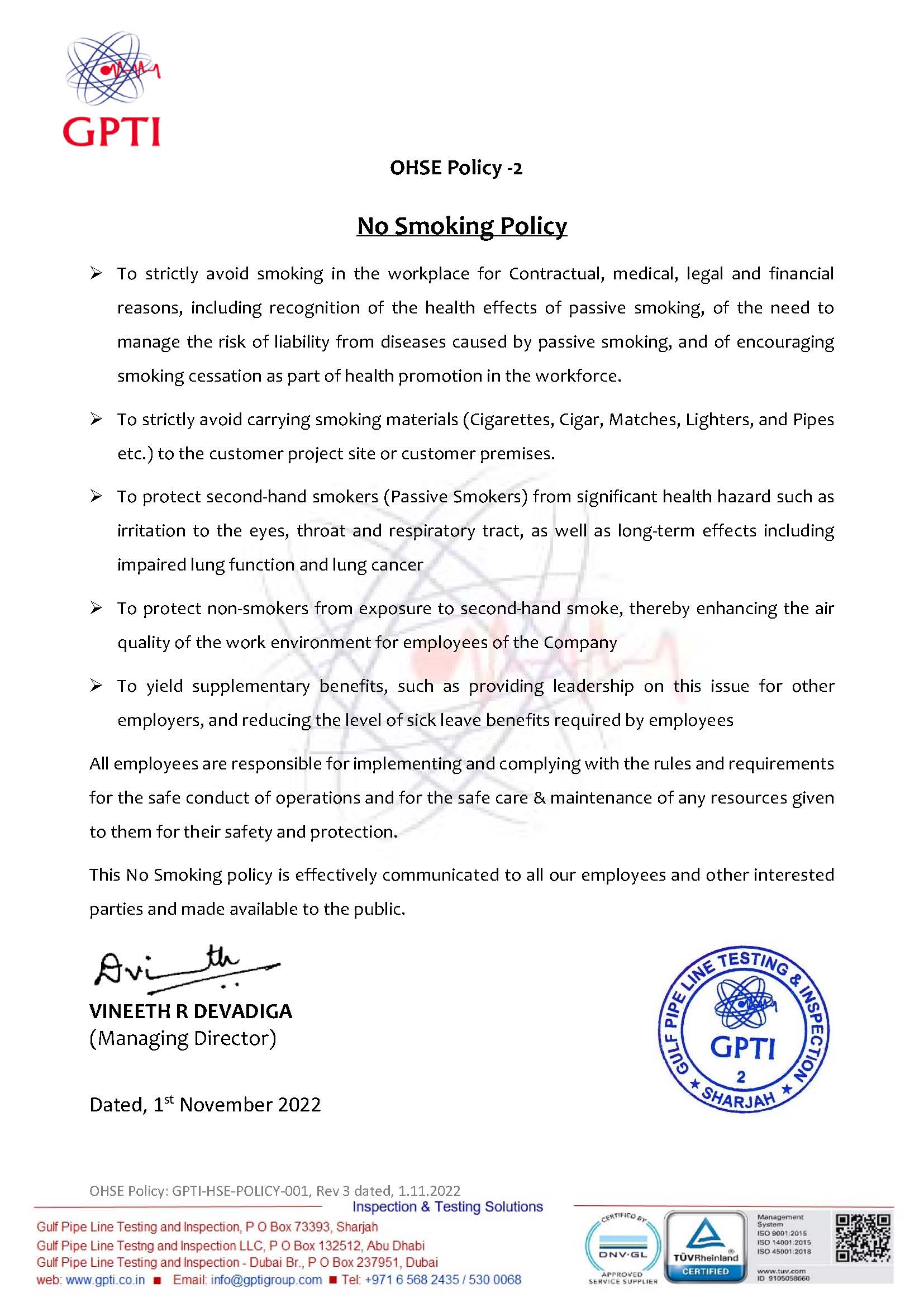 Gulf Pipe line Testing & Inspection